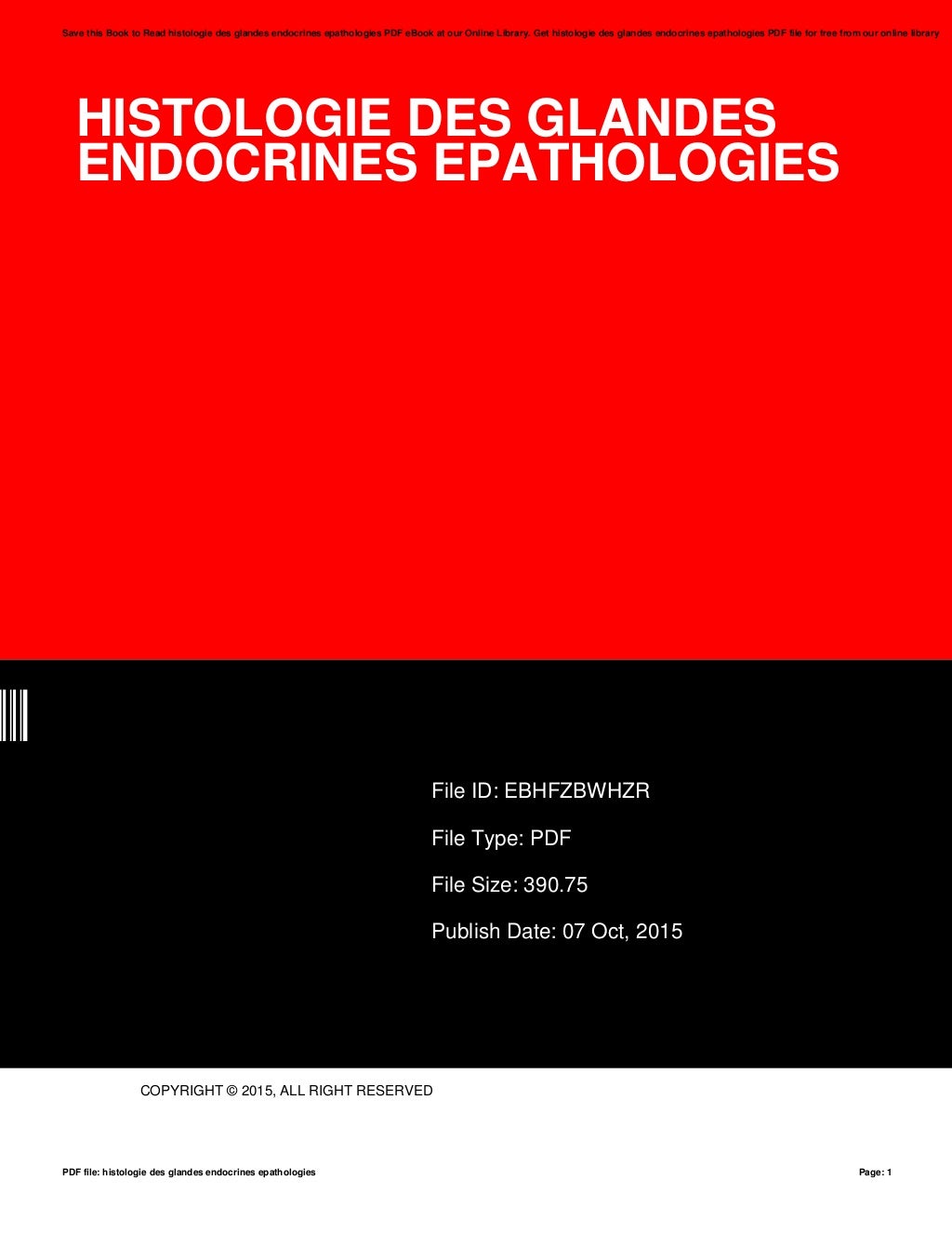 Histologie des-glandes-endocrines-epathologies