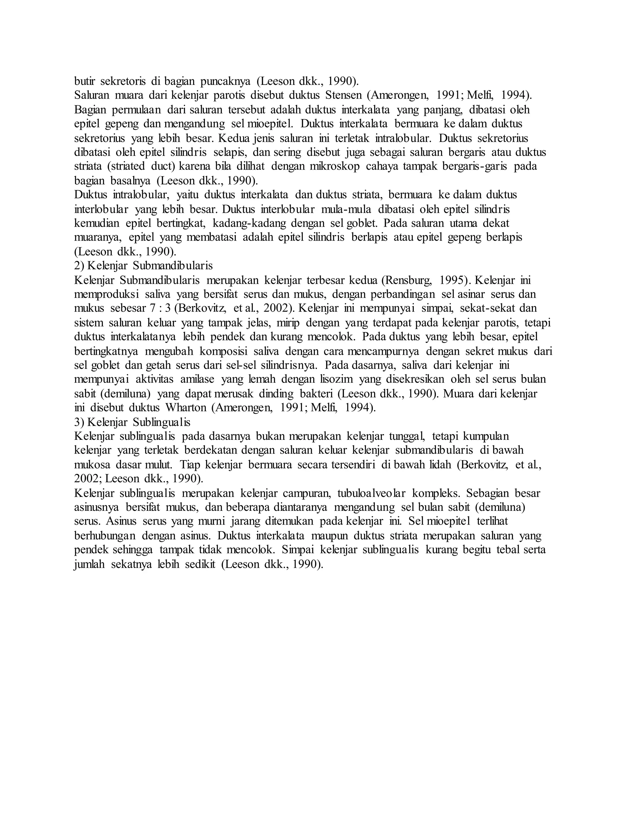 Histologi kelenjar saliva | DOCX