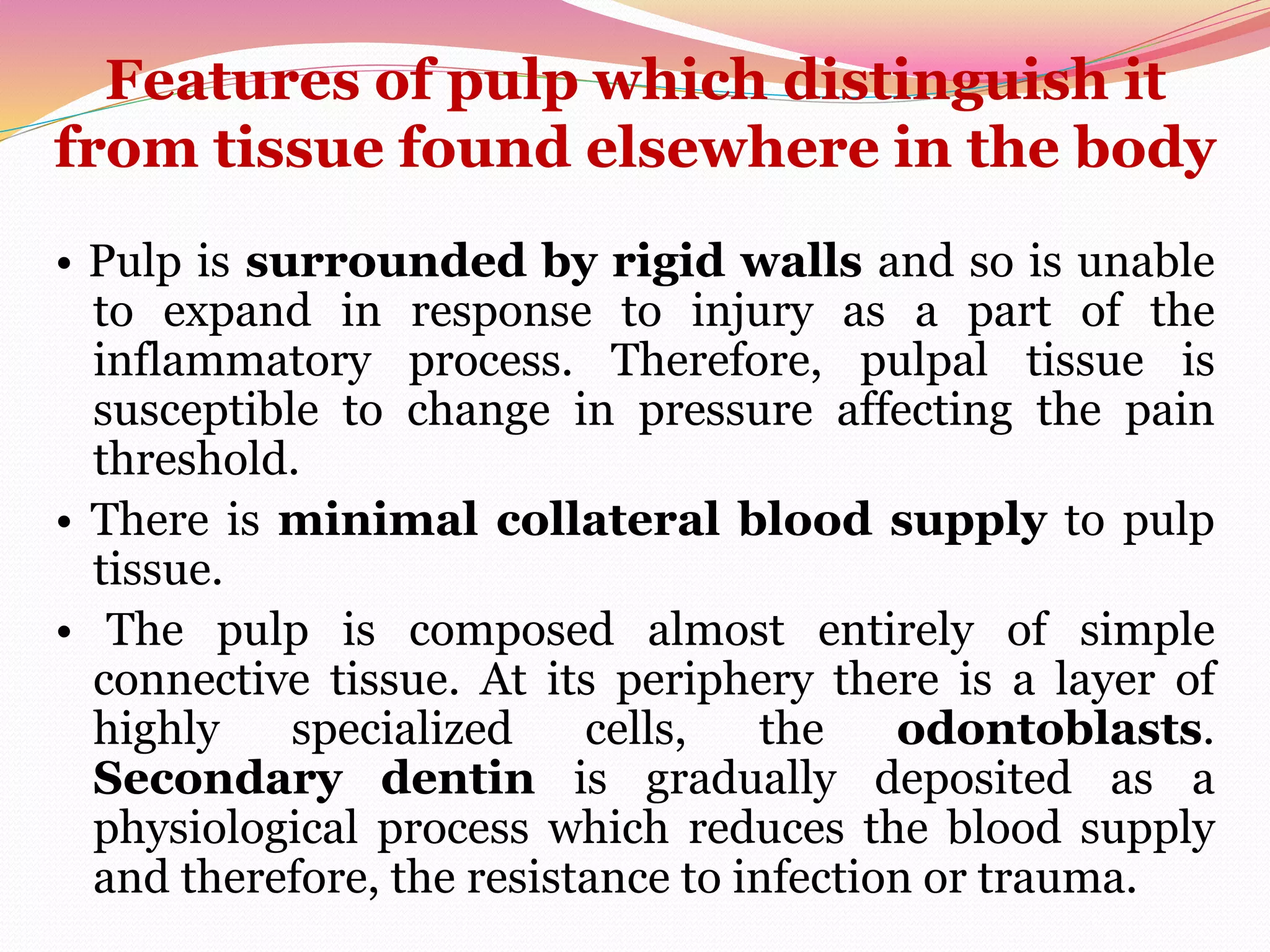Histology and physiology of the pulp | PDF