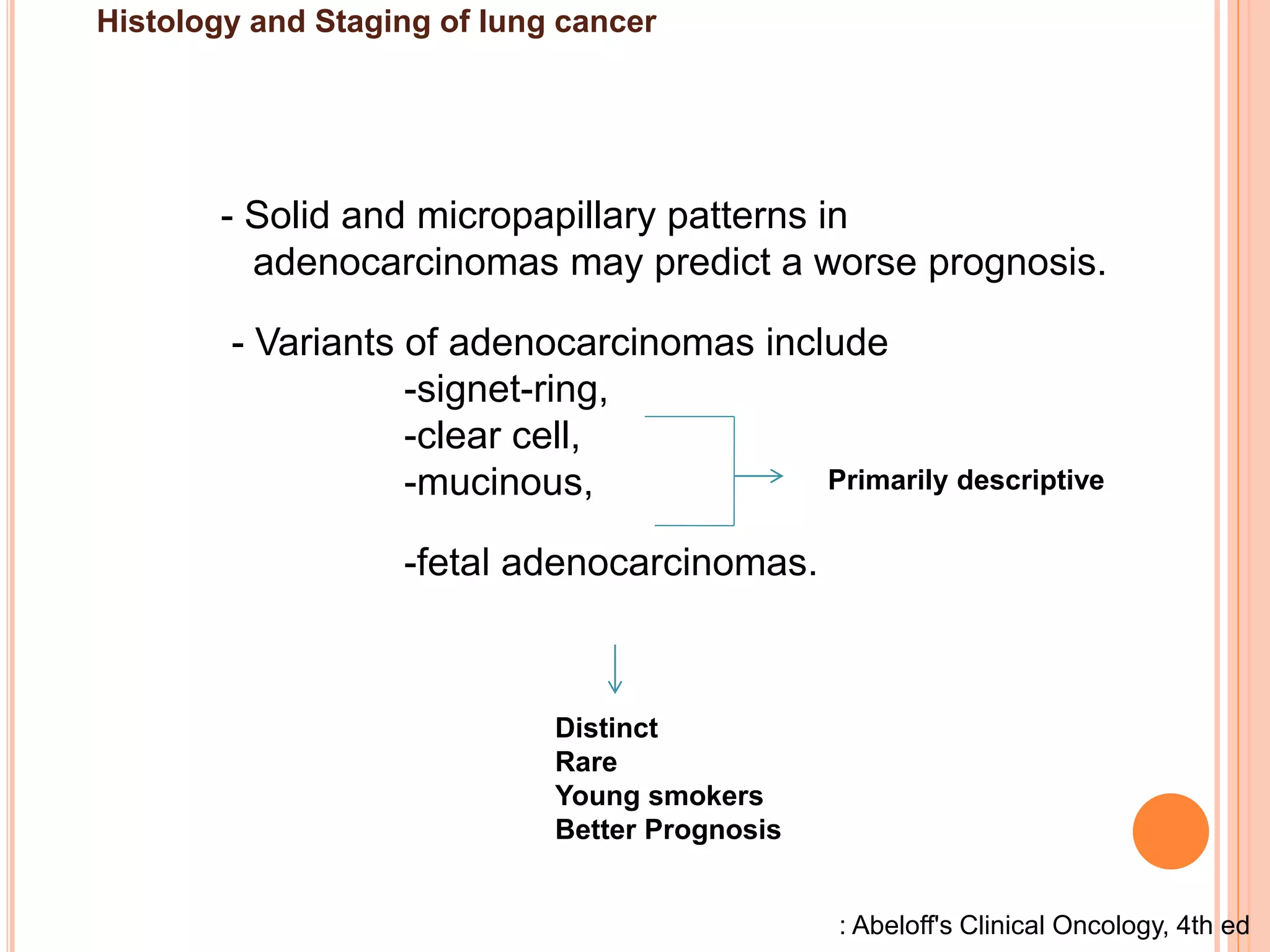 Histology and staging of lung cancer & metastatic | PPTX