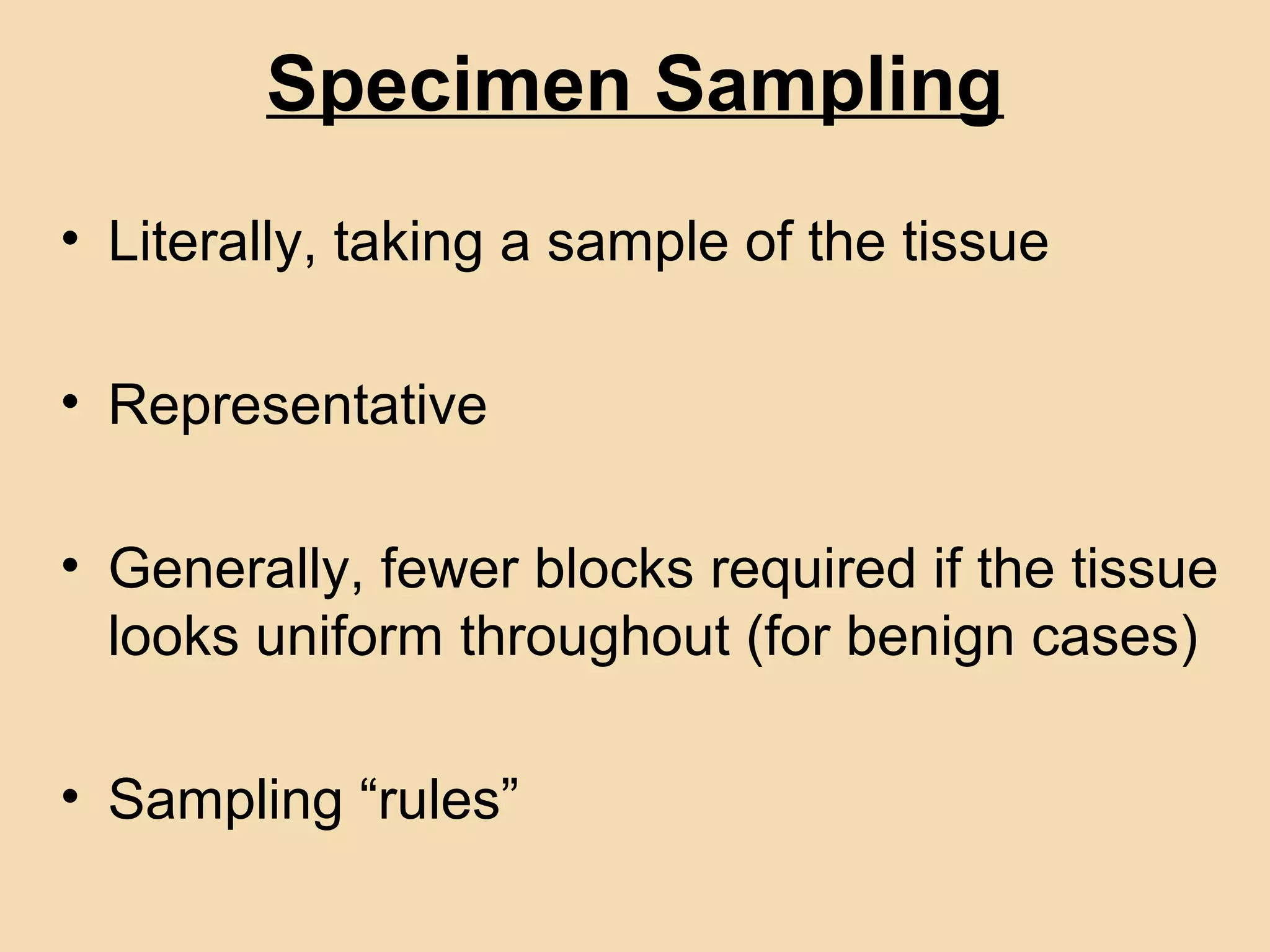 Histopathology In Practice - Sample Reception, Dissection, Processing, Embedding. | PPT