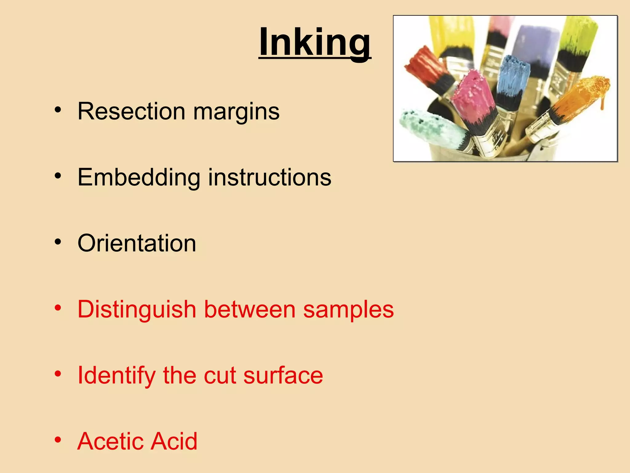 Histopathology In Practice - Sample Reception, Dissection, Processing, Embedding. | PPT
