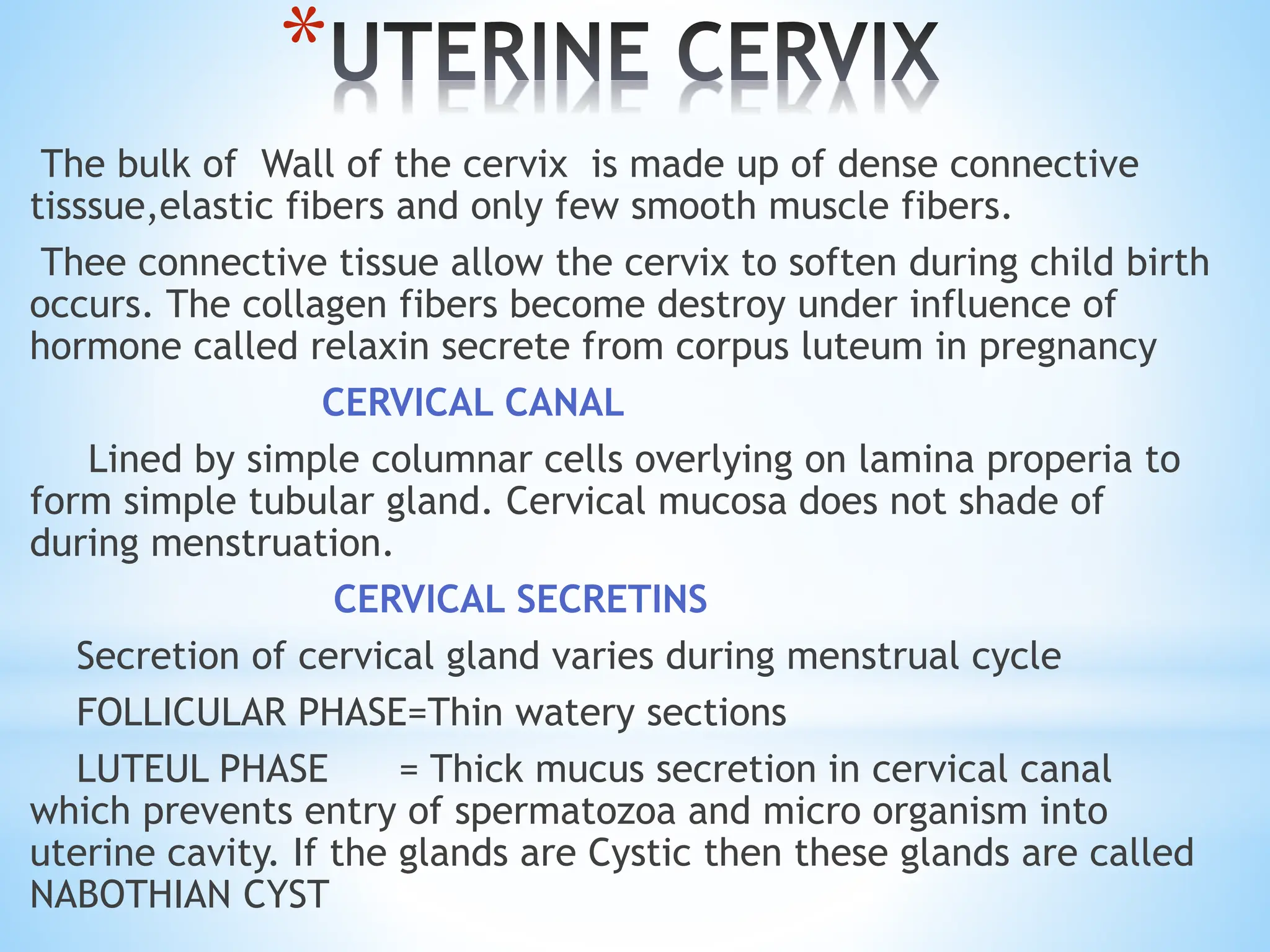HISTOLOGY OF THE UTERUS FOR MBBS 2ND YEAR REPRODUCTION MODULE | PPTX