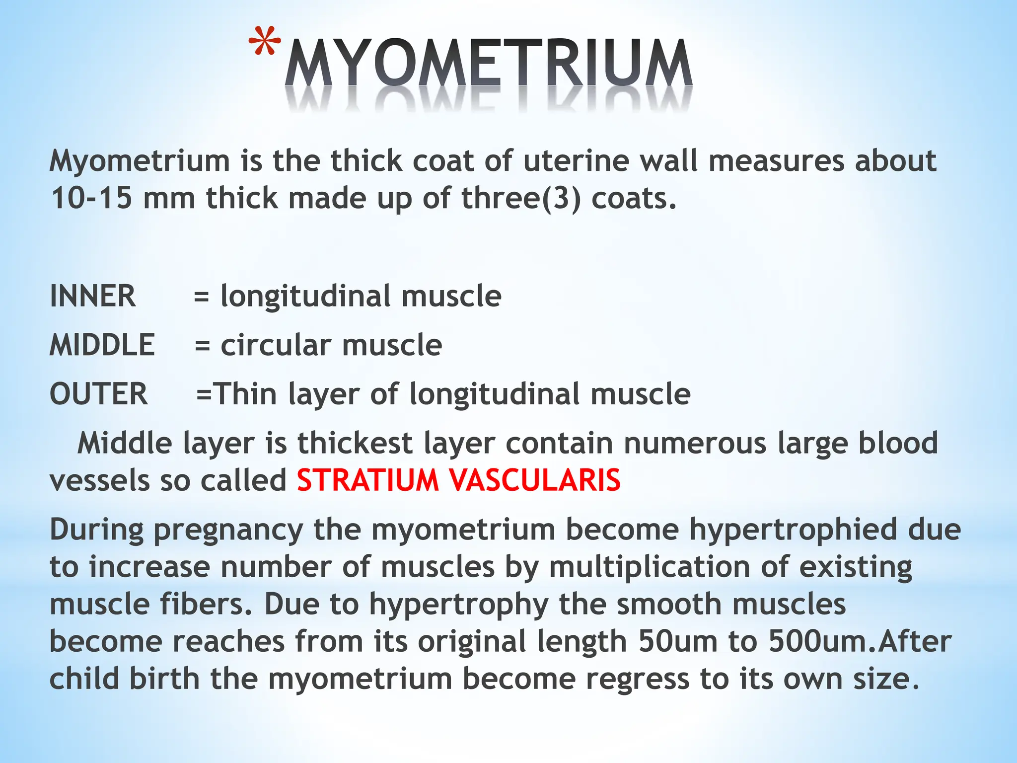 HISTOLOGY OF THE UTERUS FOR MBBS 2ND YEAR REPRODUCTION MODULE | PPTX