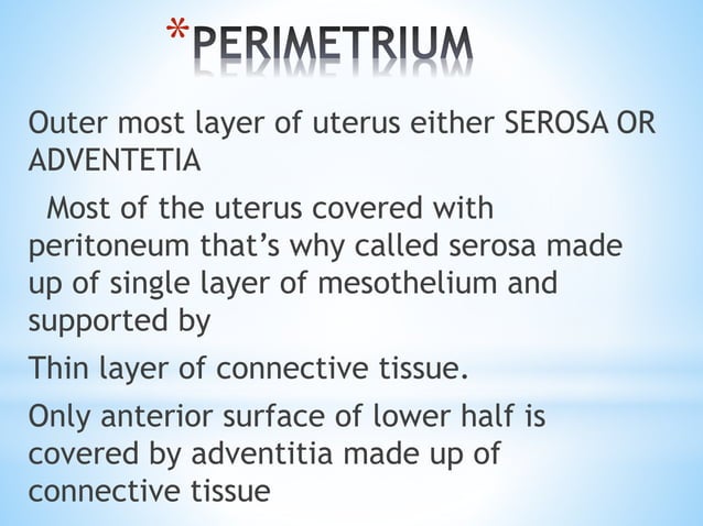 HISTOLOGY OF THE UTERUS FOR MBBS 2ND YEAR REPRODUCTION MODULE | PPTX ...