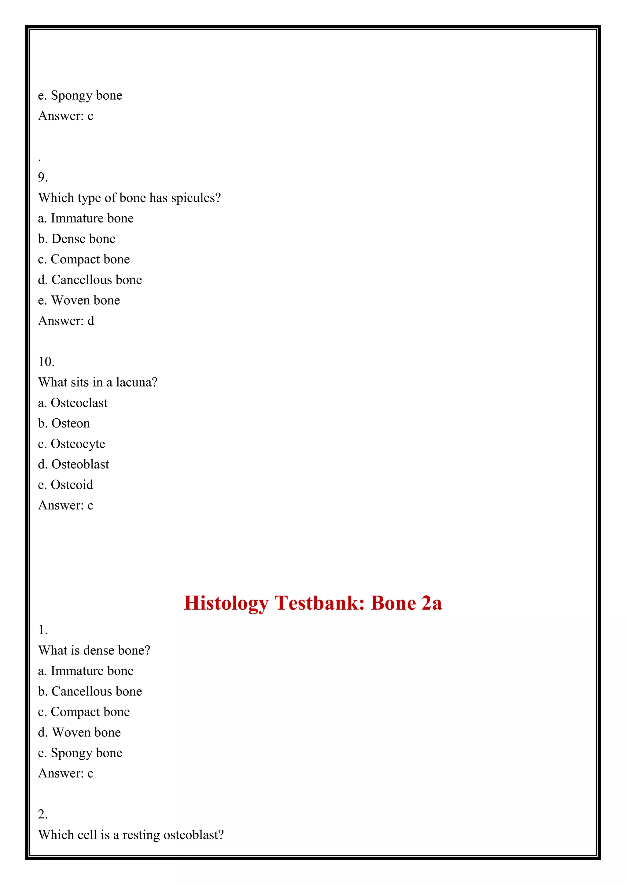 Histology world mcq | PDF