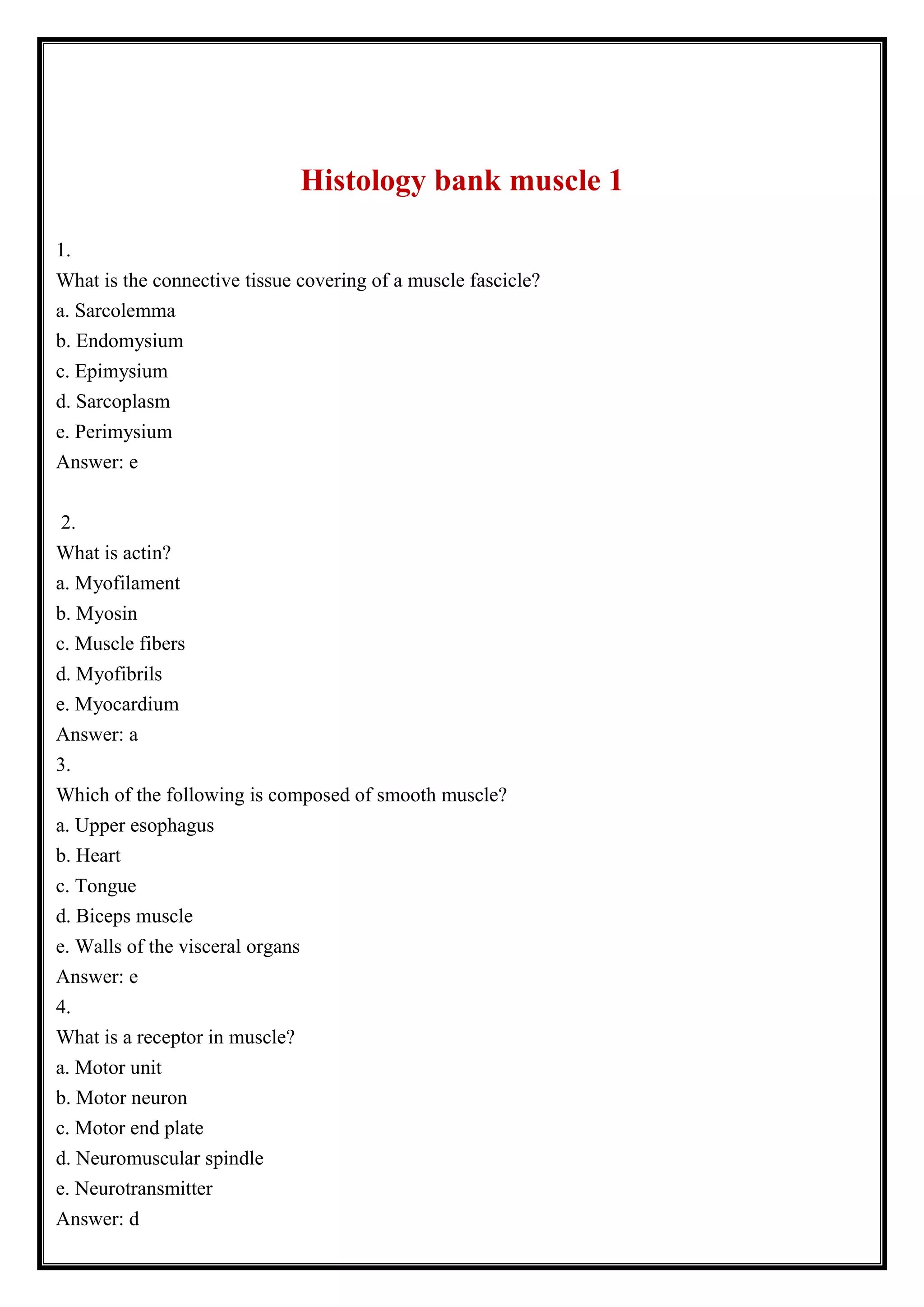 Histology world mcq | PDF