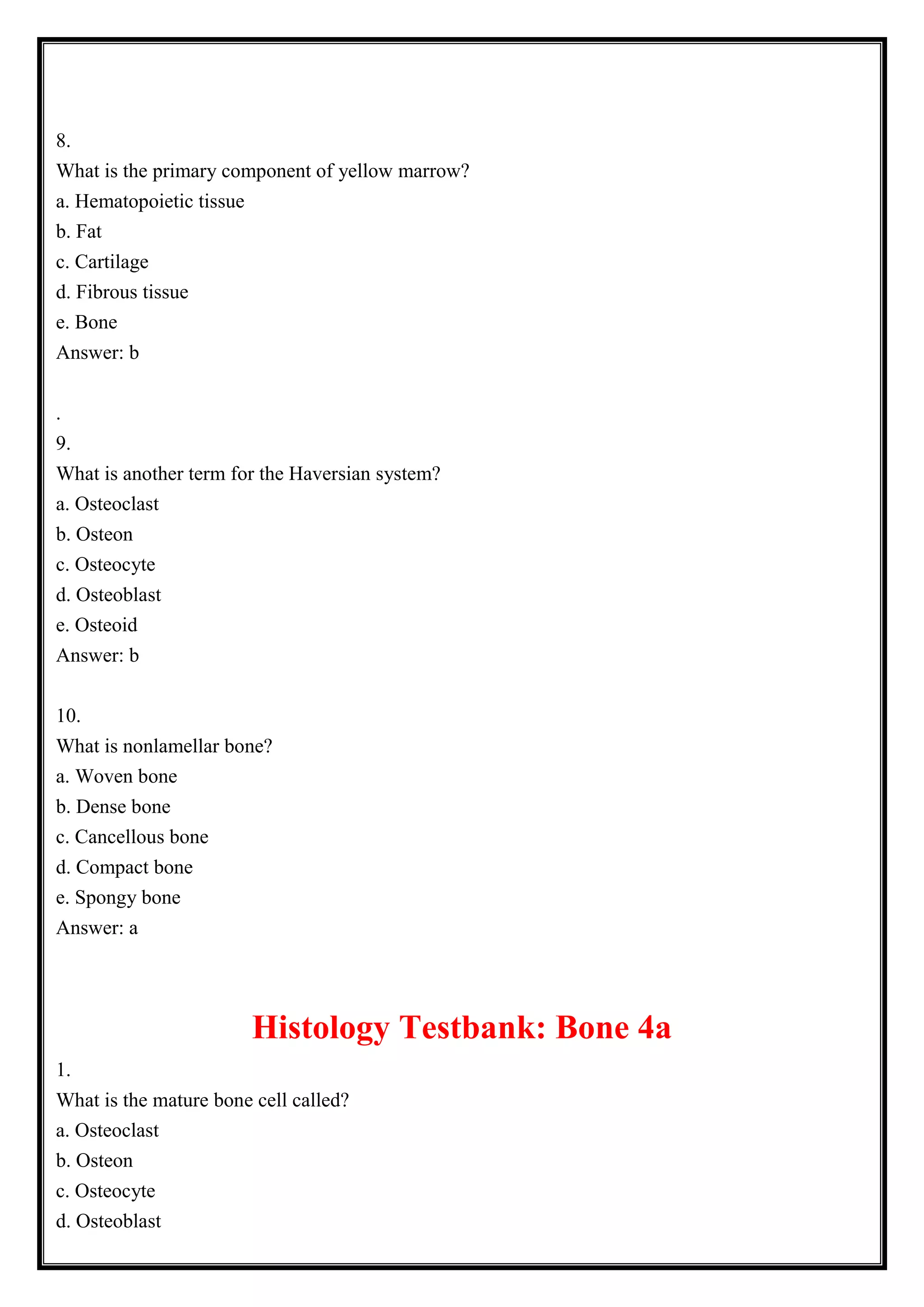 Histology world mcq | PDF