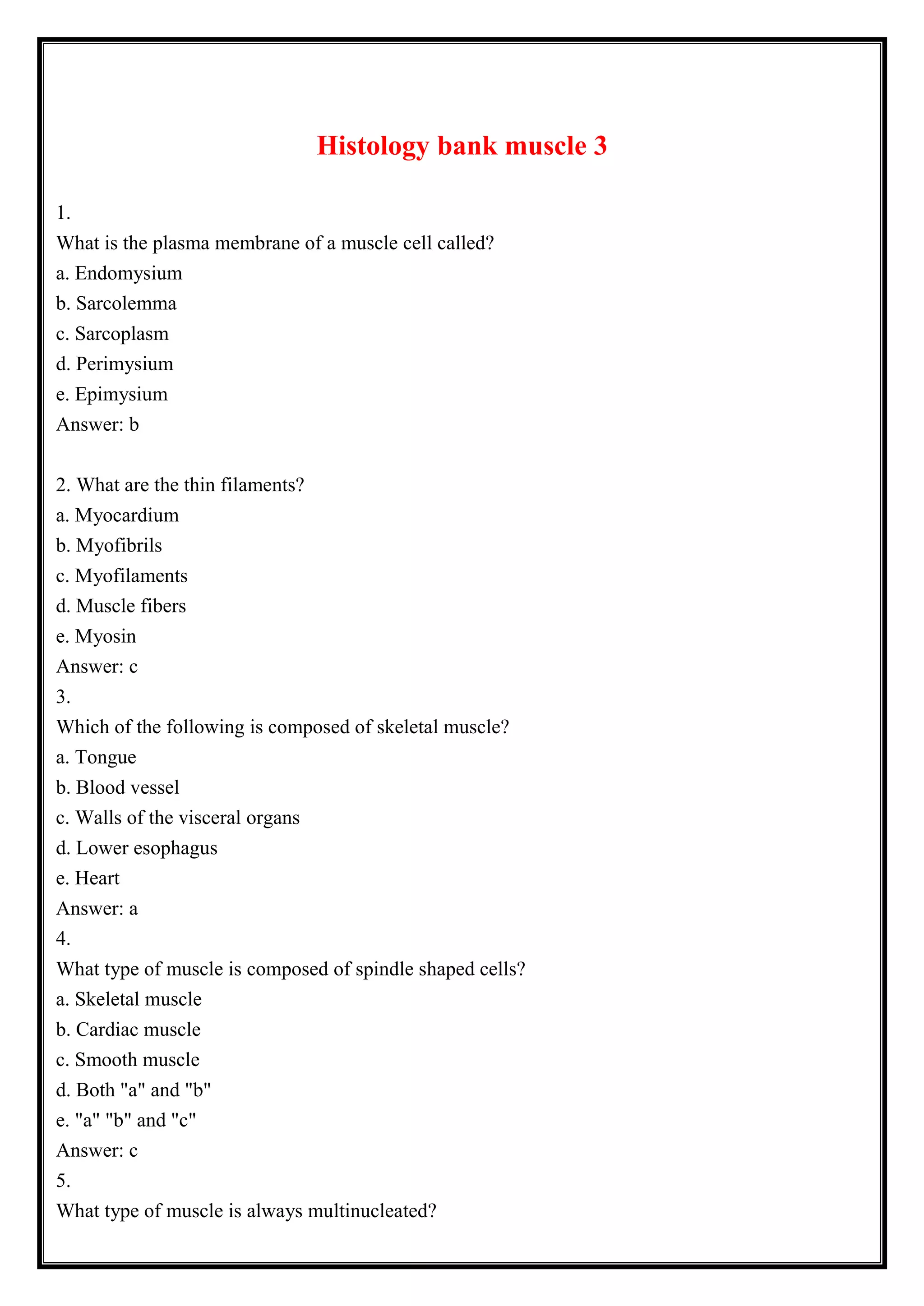 Histology world mcq | PDF