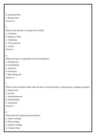 Histology world mcq | PDF