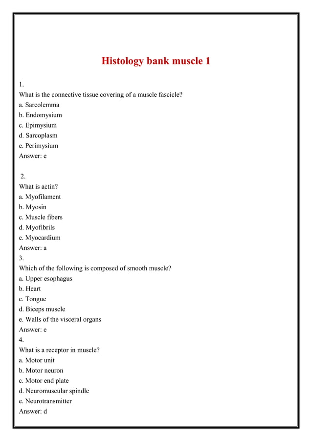Histology world mcq | PDF