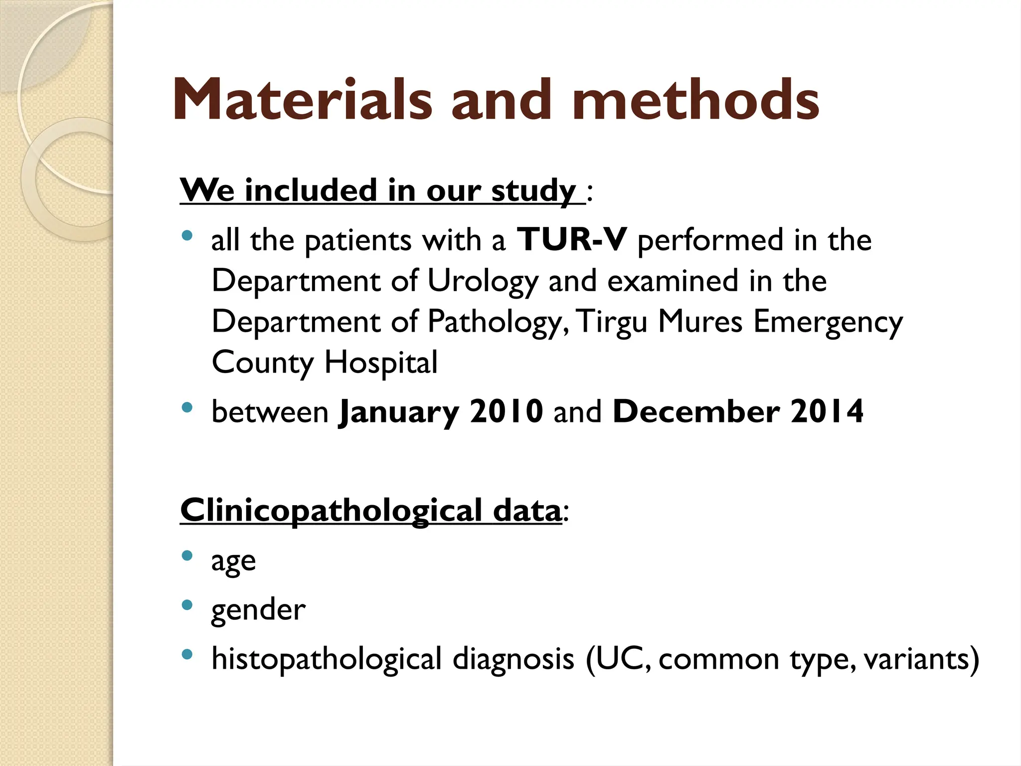HISTOPATHOLOGICAL DIAGNOSIS OF BLADDER UROTHELIAL CARCINOMA ON ...