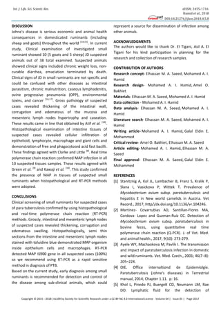 Histopathological and RT-PCR Detection of Mycobacterium paratuberculosis in Tissues of ...