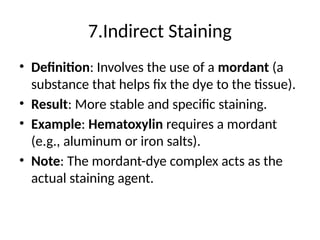 HISTOPATHOLOGY II ;STAINING.pptx STAINIG PROCEDURES AND OBSERVATIONS | PPTX