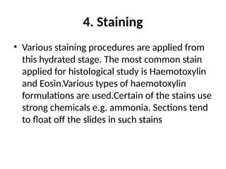HISTOPATHOLOGY II ;STAINING.pptx STAINIG PROCEDURES AND OBSERVATIONS | PPTX