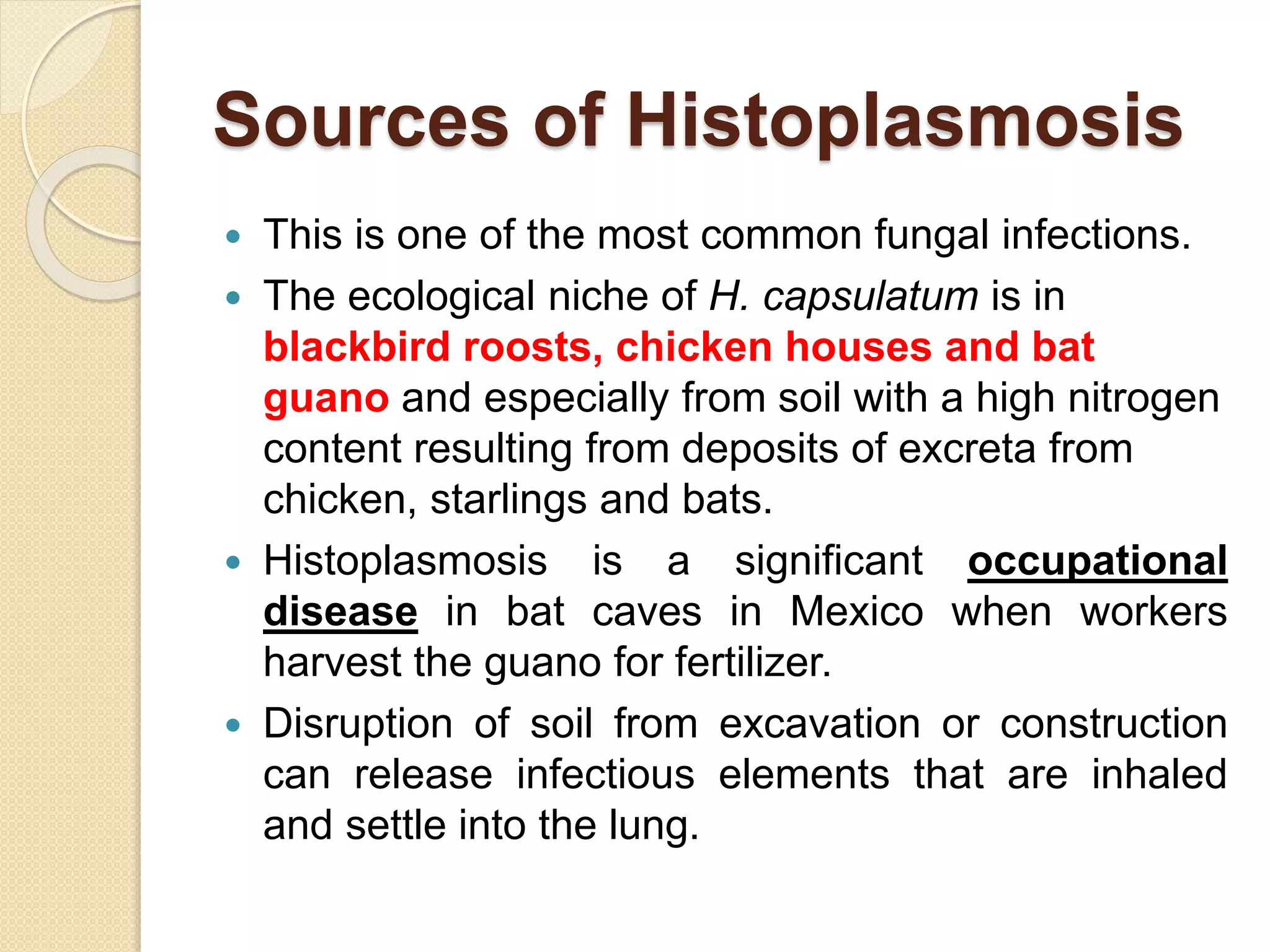 Histoplasmois mycology, epidemiology, laboratory diagnosis | PPTX
