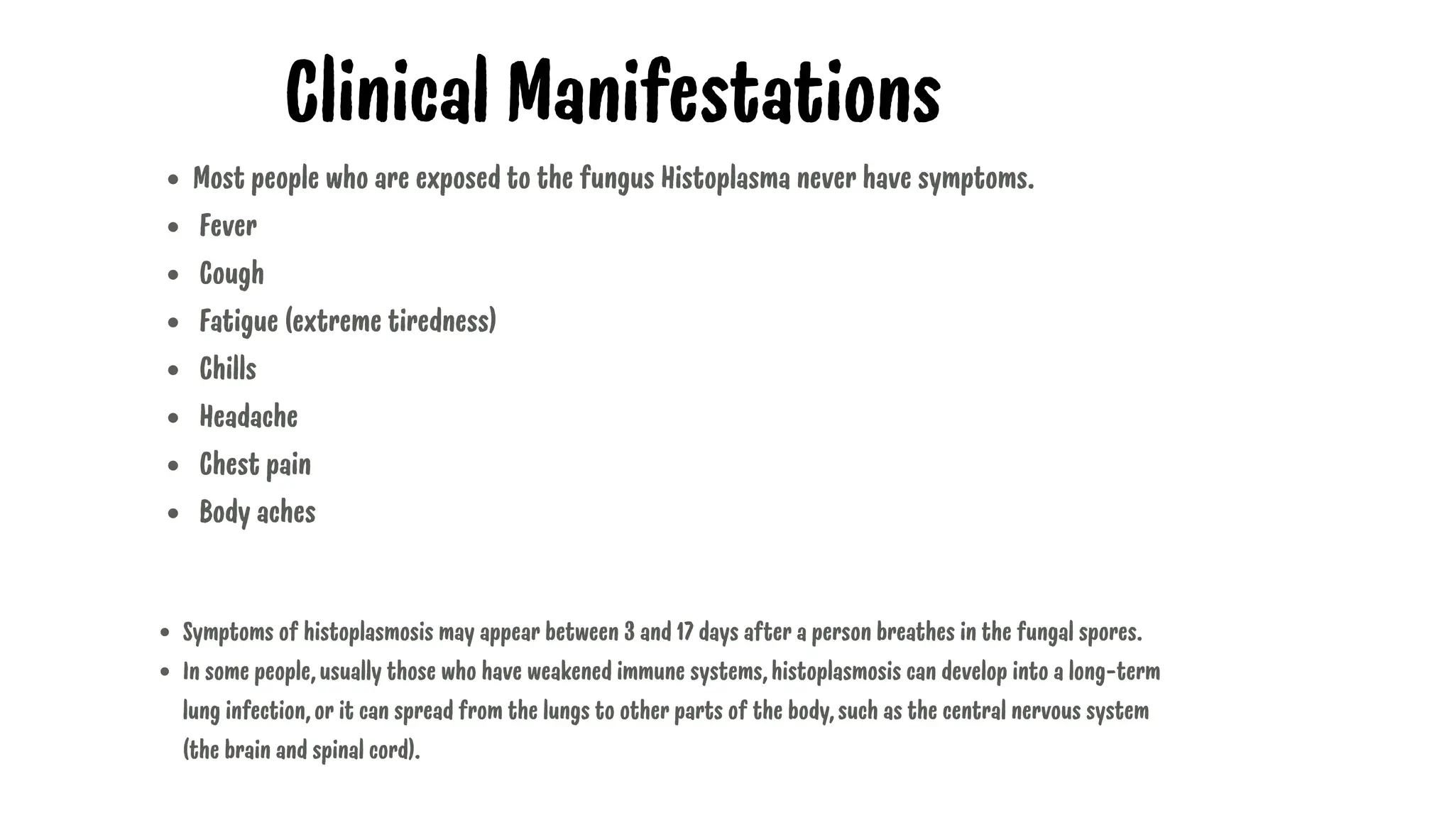 Fungal disease -Histoplasmosis presentation | PDF
