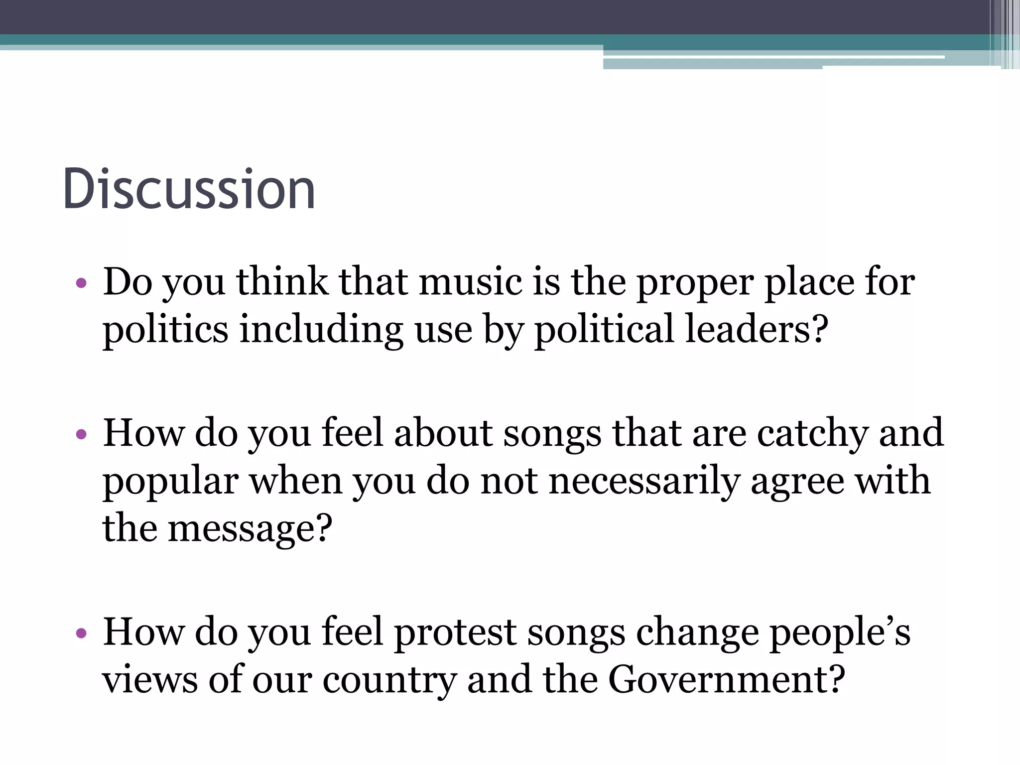 American Protest Songs in the 20th Century | PPTX