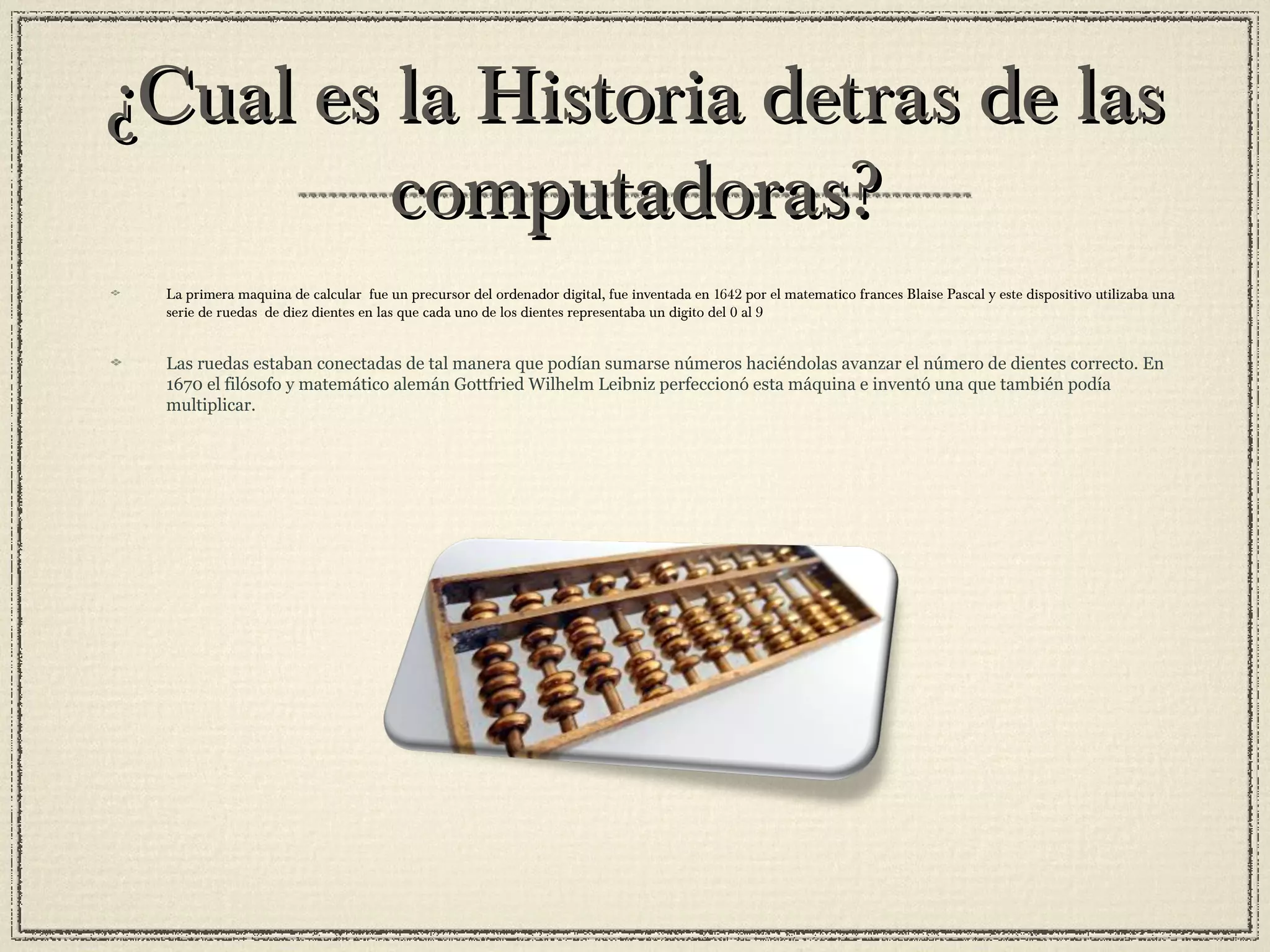 Historia de la Computadoras y sus creadores | PPT