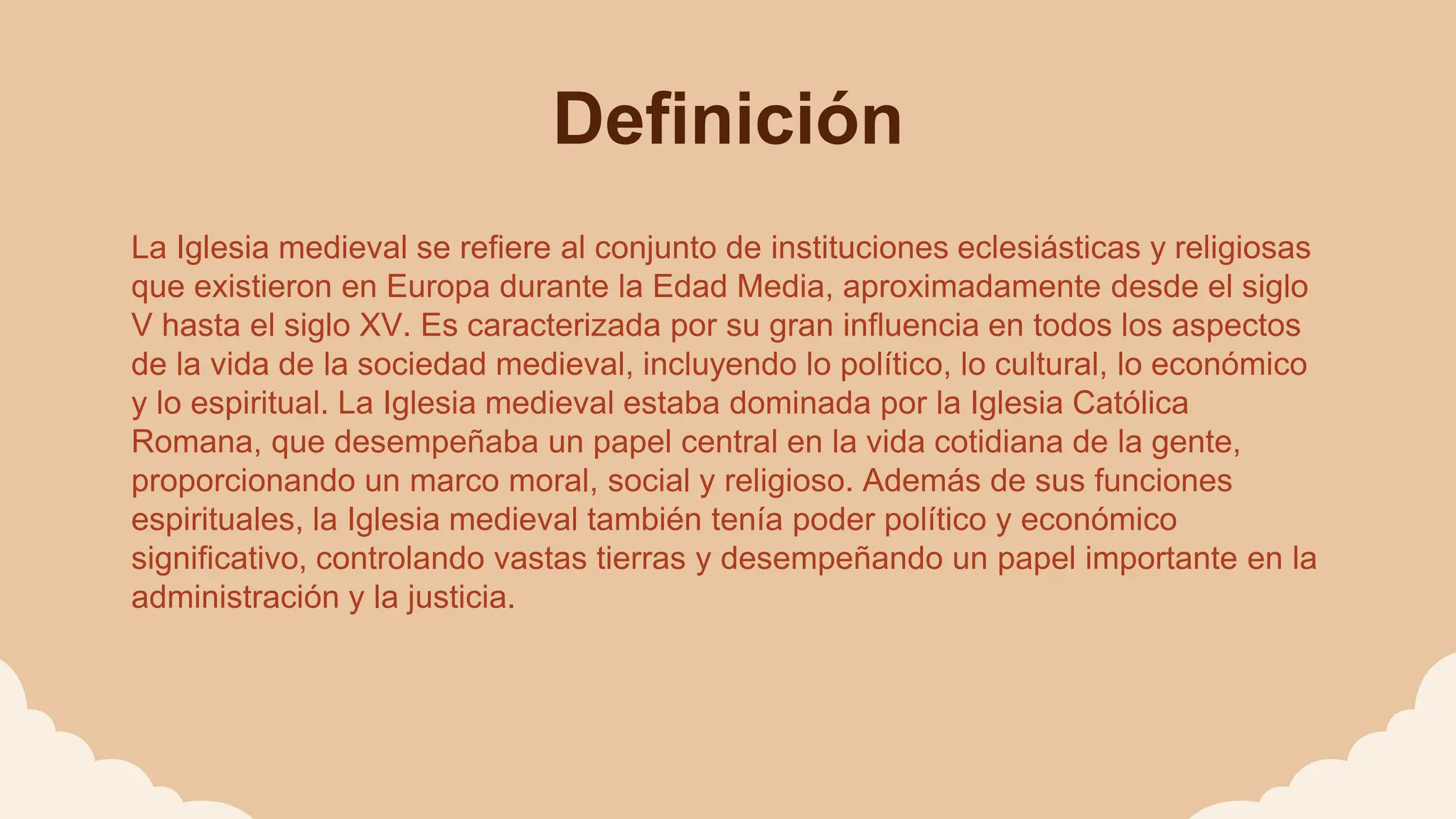 la iglesia en tiempo medieval (como era la iglesia a.c) | PPTX