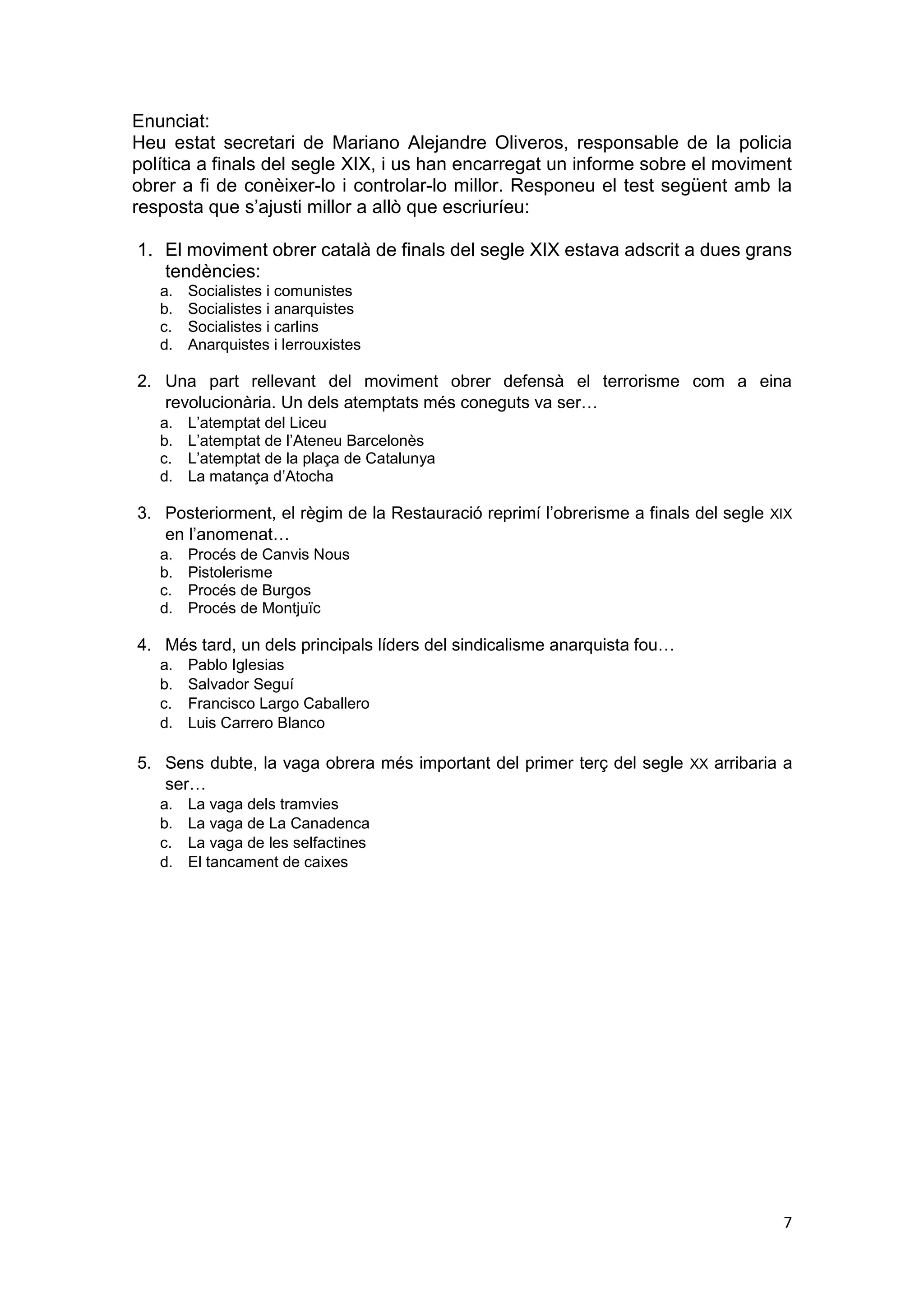 Examen De Historia De La Pau 2025 De Cataluña Pdf