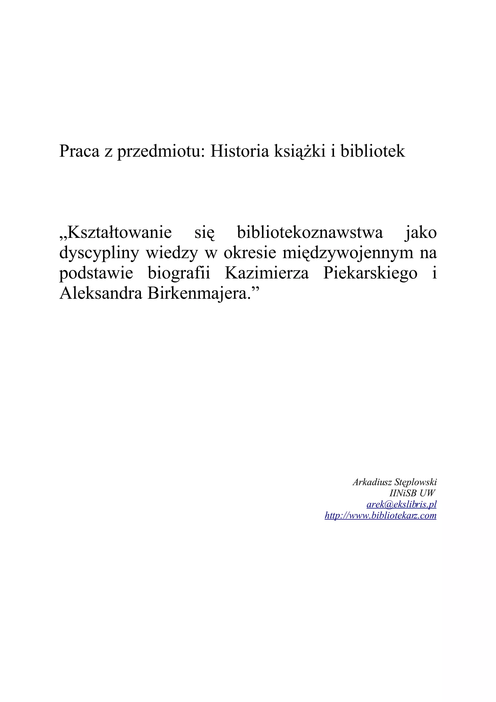 Historia Bibliotek | DOC