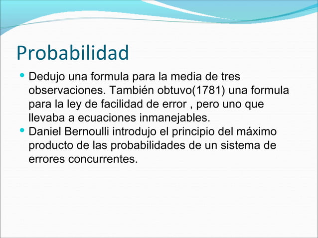 Historia De La Probabilidad | PPT
