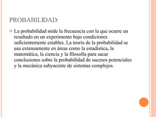 HISTORIA PROBABILIDAD | PPT