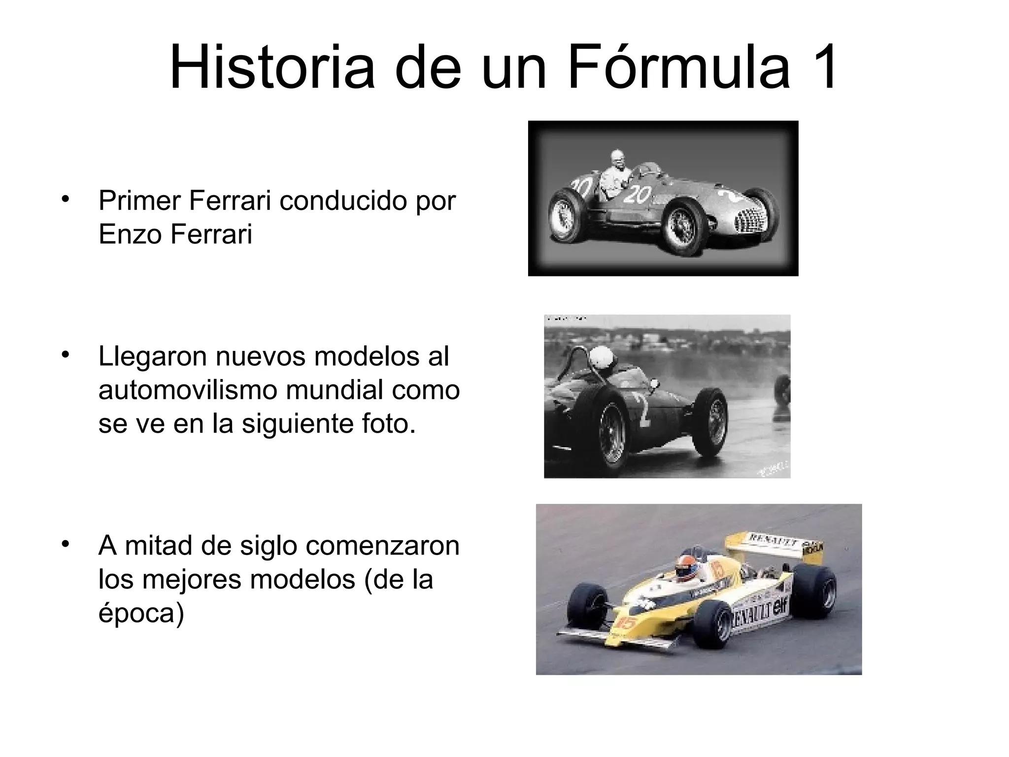 Historia De Un FóRmula 1 | PPT