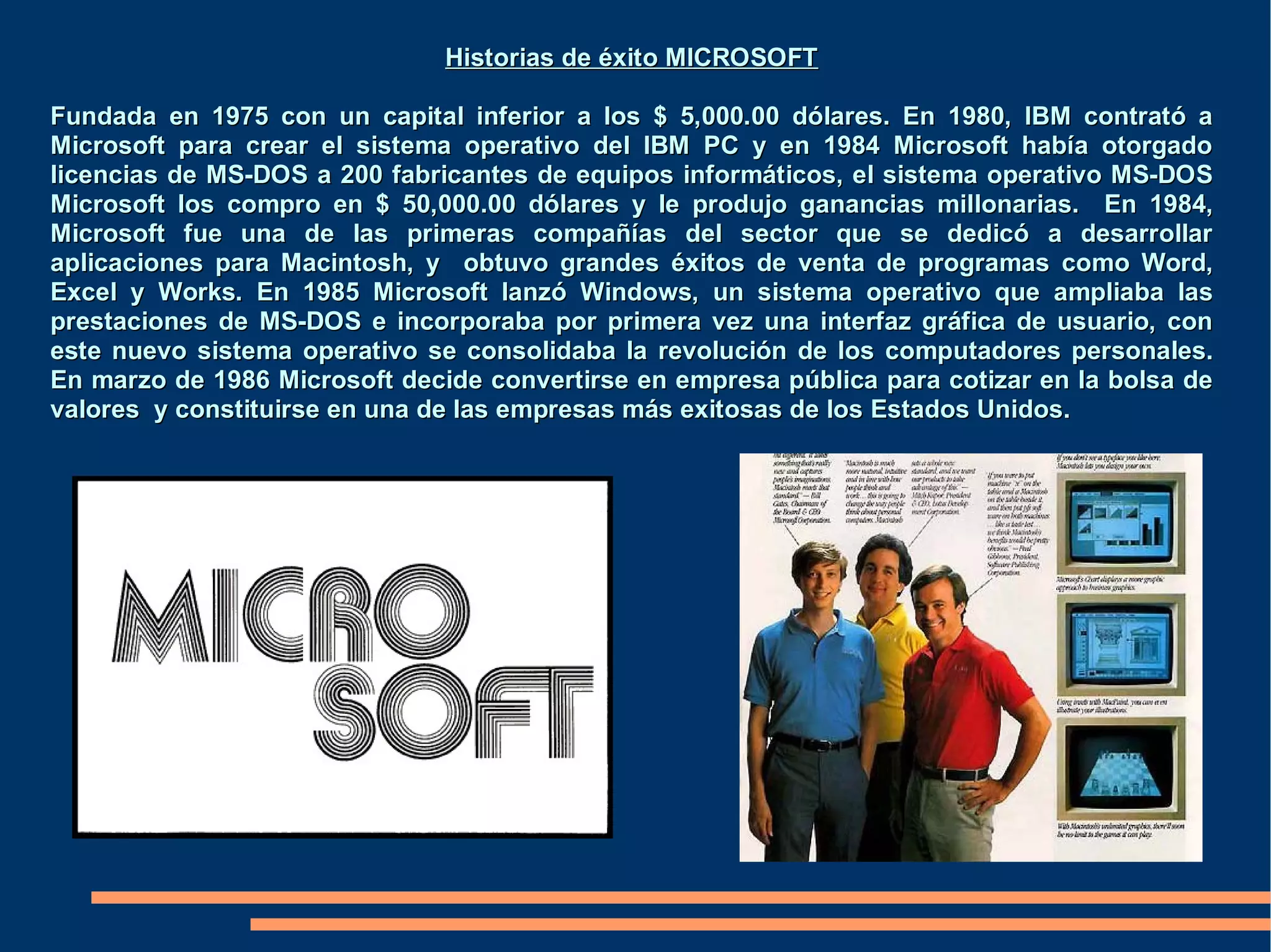 Historia resumida de microsoft | PPT