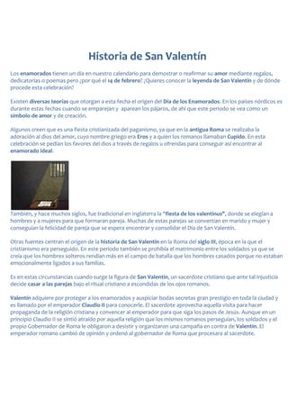 Historia%20de%20 san%20valent%c3%a dn%20materiales | PDF