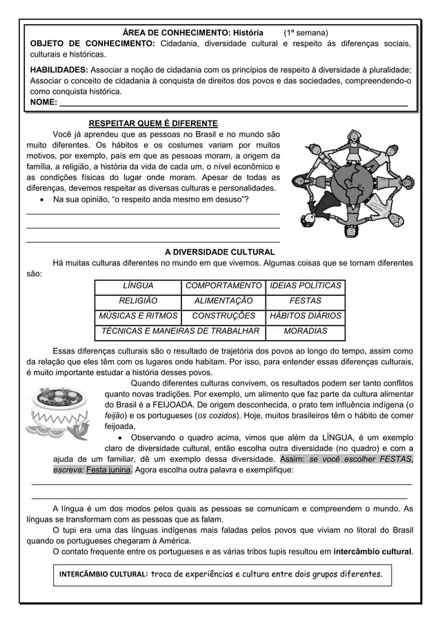 Historia Atividade Cidadania Diversidade Cultural e Respeito 5º ano (1).pdf