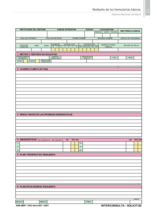Historia clinica msp