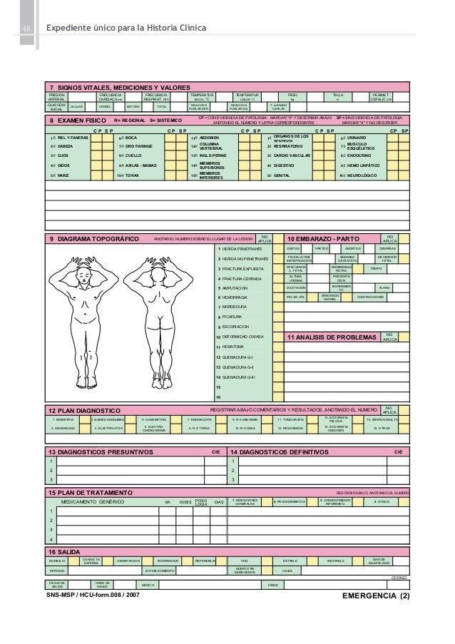 Historia clinica msp