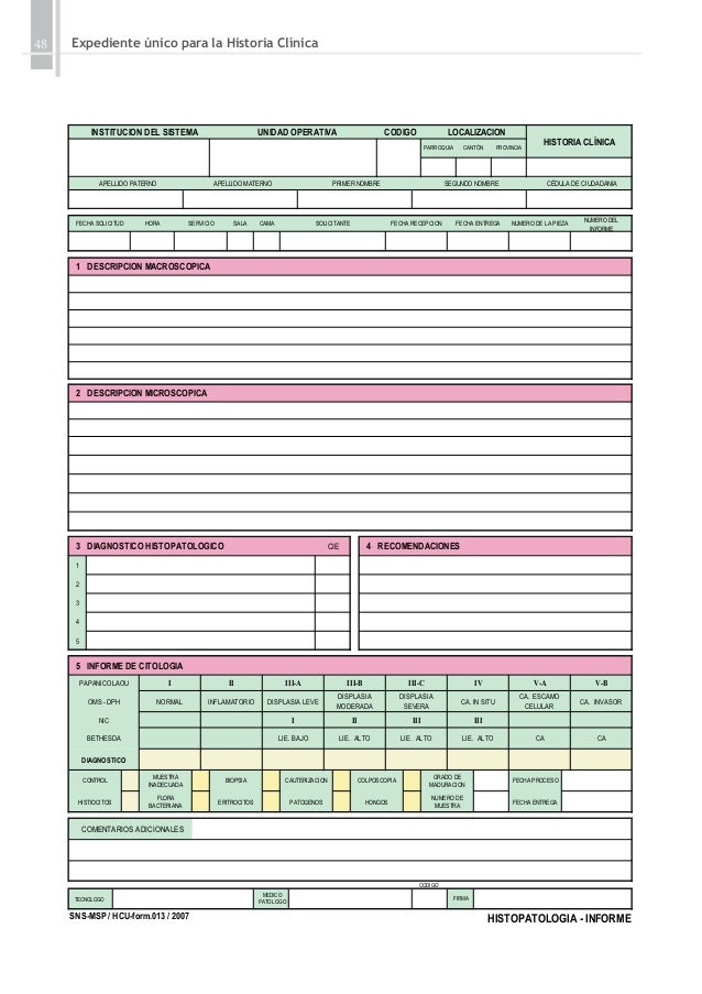 Historia clinica msp