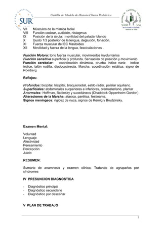 HISTORIA CLINICA PEDIATRICA DE HOSPITAL SB | PDF