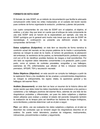 HISTORIAS CLÍNICAS ORIENTADAS A LA SOLUCIÓN DE PROBLEMAS Y SOAP | DOCX