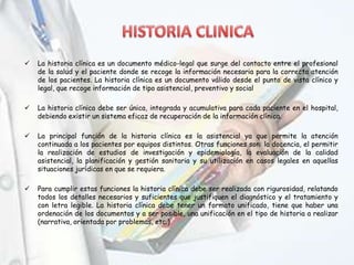 Historia clinica y examenes diagnosticos | PPTX