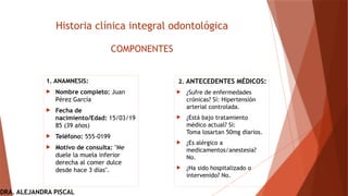 HISTORIA CLINICA Y ODONTOGRAMA. CONVENCIONESpptx | PPTX