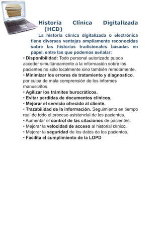Ventajas De La Historia Clinica Electronica