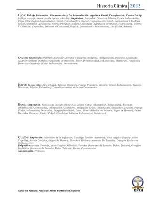 Formato de Historia Clínica Completo | PDF