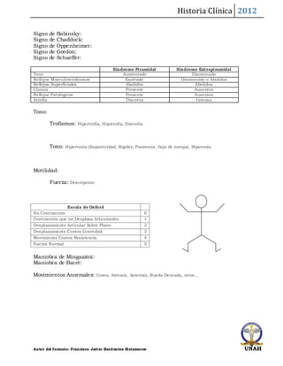 Formato de Historia Clínica Completo | PDF