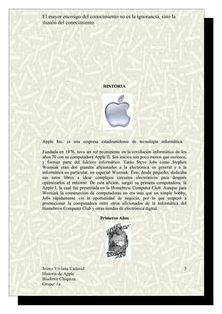 Historia de apple2 | DOC | Computing | Technology & Computing