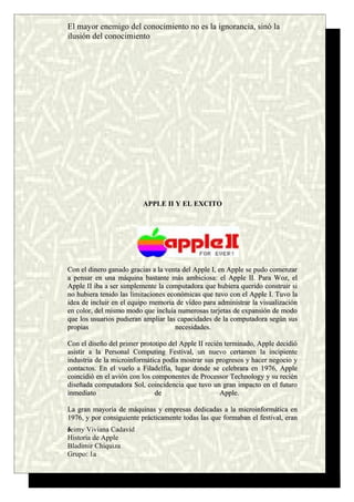 Historia de apple2 | PDF