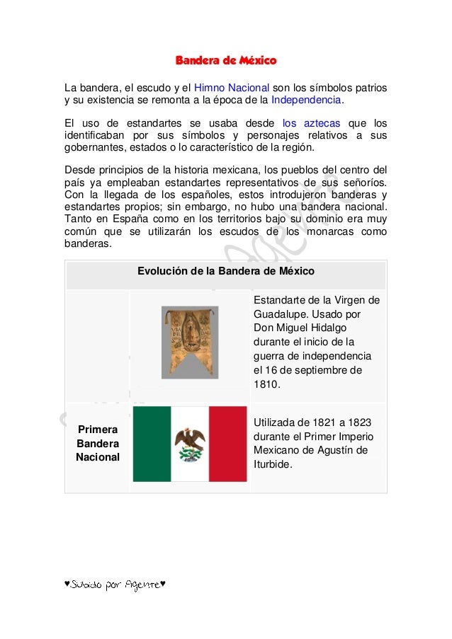 Historia De La Bandera Mexicana