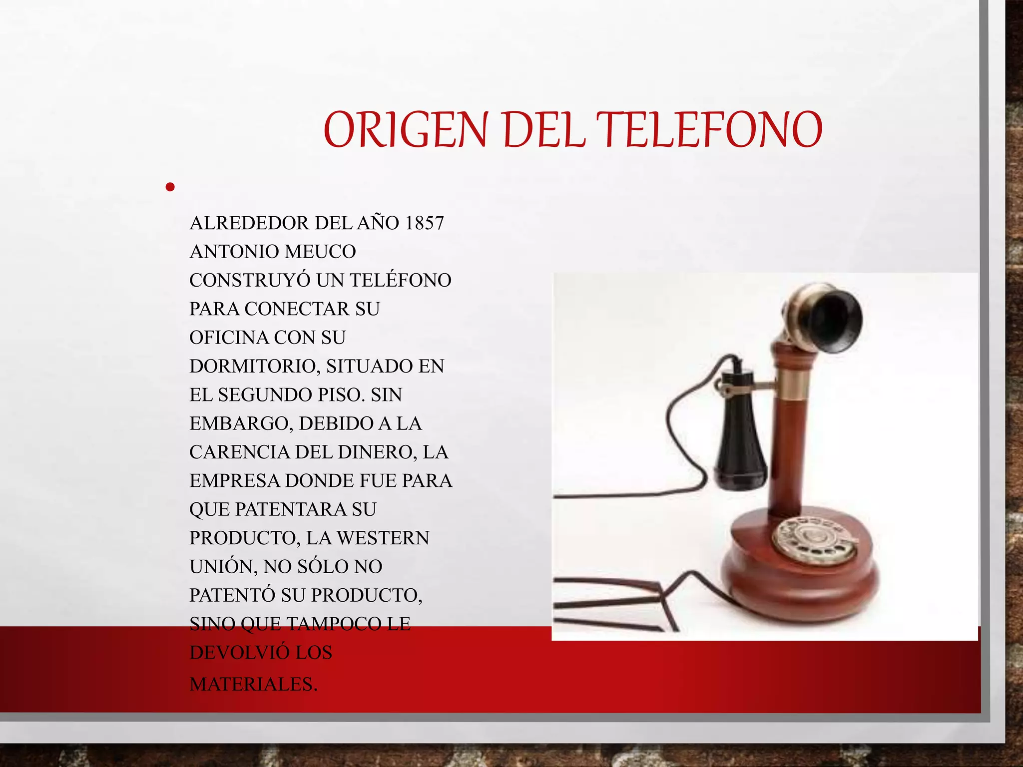 Historia de el Telefono Marlon Guzman 10-1 | PPT