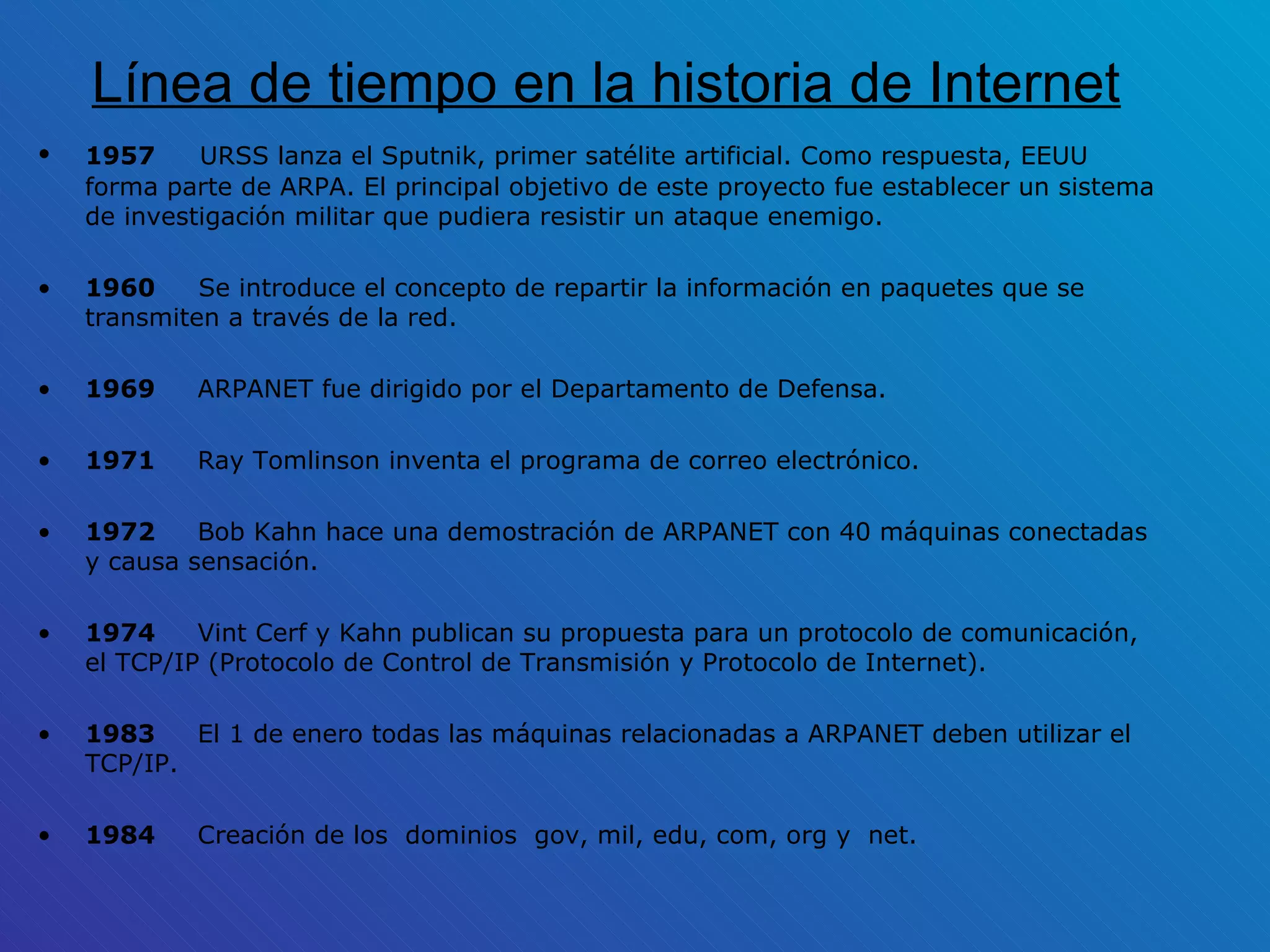 Historia de internet. | PPT