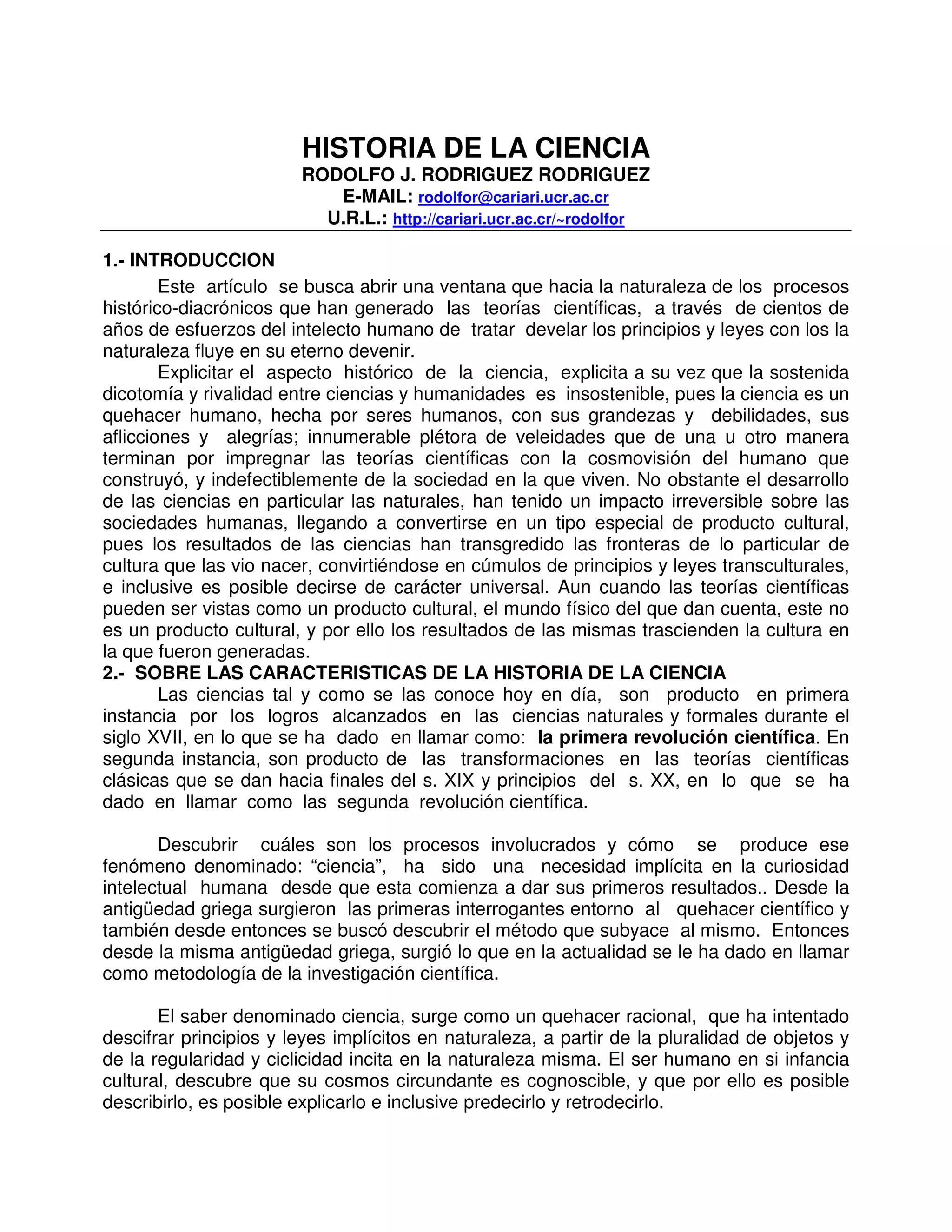 Historia de la ciencia | PDF