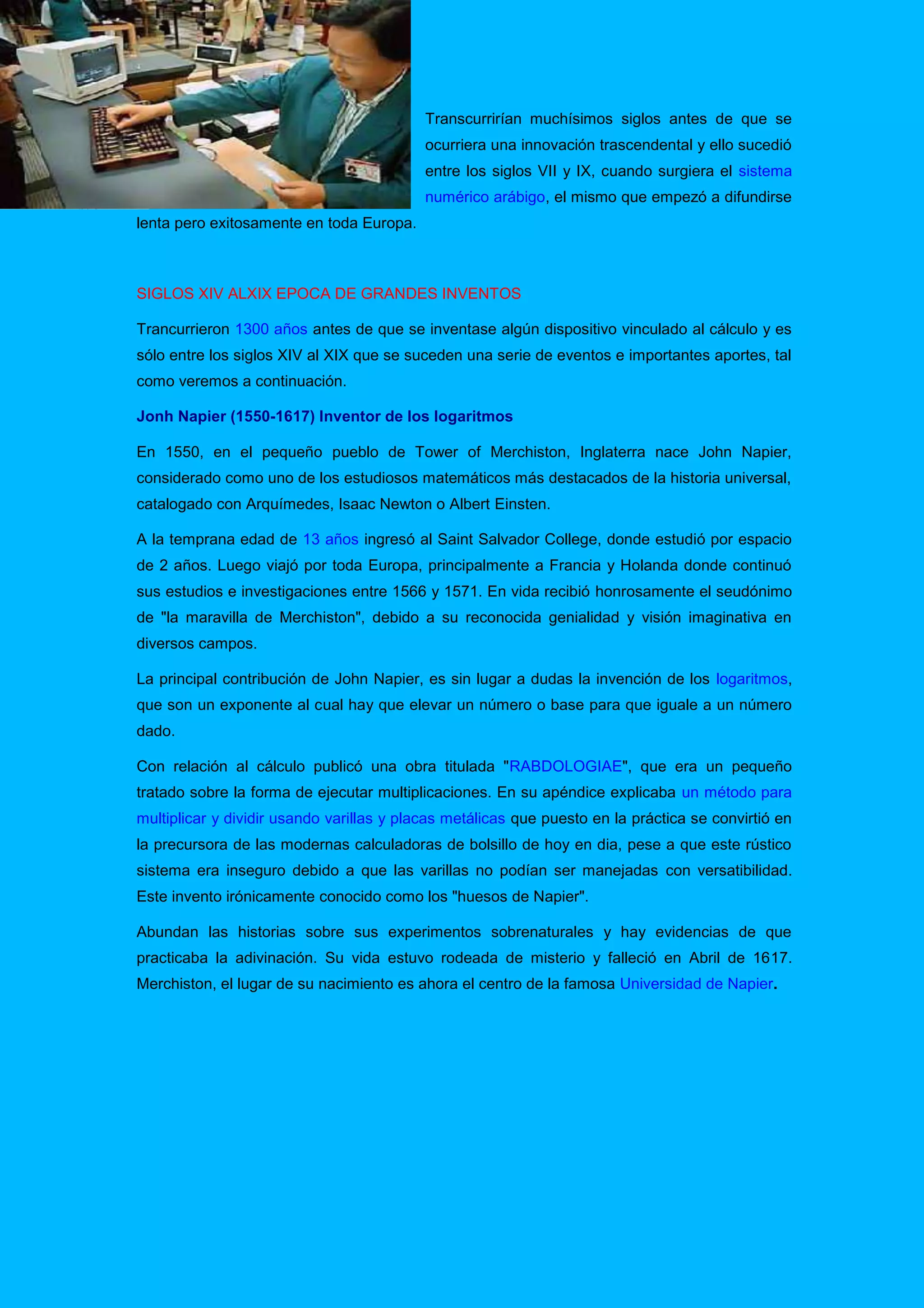 Historia de la computación informática | DOC | Computing | Technology ...
