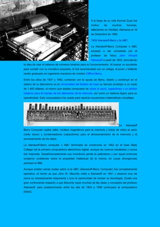 Historia de la computación informática | DOC